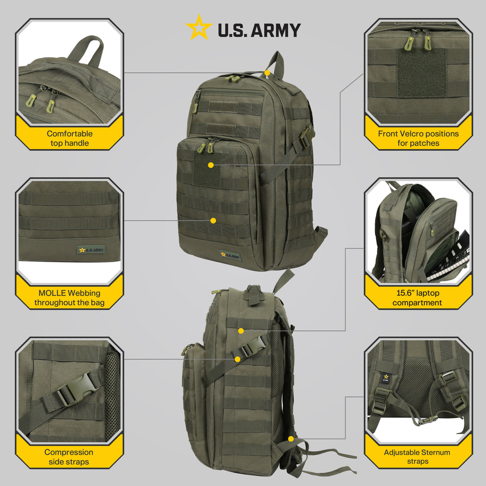 U.S. Army Whiskey Tactical Military Backpack 24L – Tactical Travel